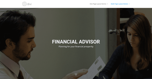 10 Divi Layouts for Financial Institutions