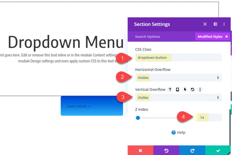 How To Create A Dropdown Menu Button Using Divis Fullwidth Menu Module