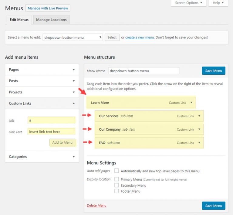 How to Create a Dropdown Menu Button Using Divi's Fullwidth Menu Module