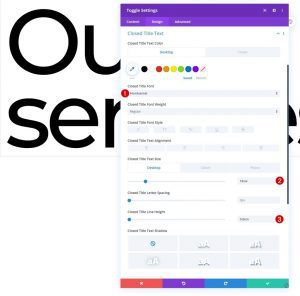 Structuring Your Page with Bold Fullwidth Toggle Modules Using Divi