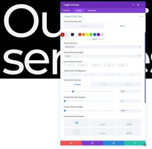Structuring Your Page with Bold Fullwidth Toggle Modules Using Divi