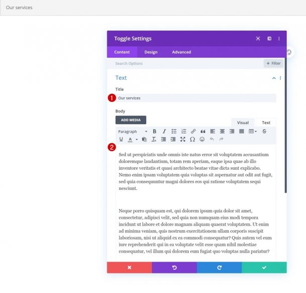 Structuring Your Page With Bold Fullwidth Toggle Modules Using Divi