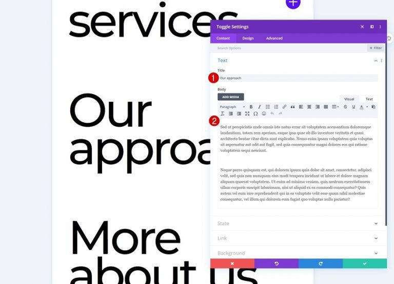Structuring Your Page with Bold Fullwidth Toggle Modules Using Divi