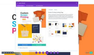 Get a FREE Screen Printing Layout Pack for Divi