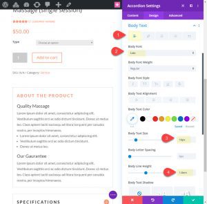 How to Use Dynamic Content to Create a WooCommerce Product Info Accordion in Divi