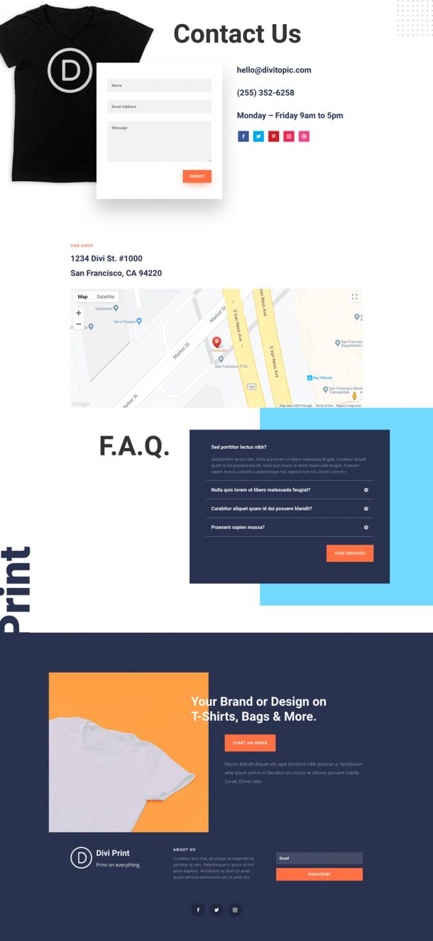 Get a FREE Screen Printing Layout Pack for Divi