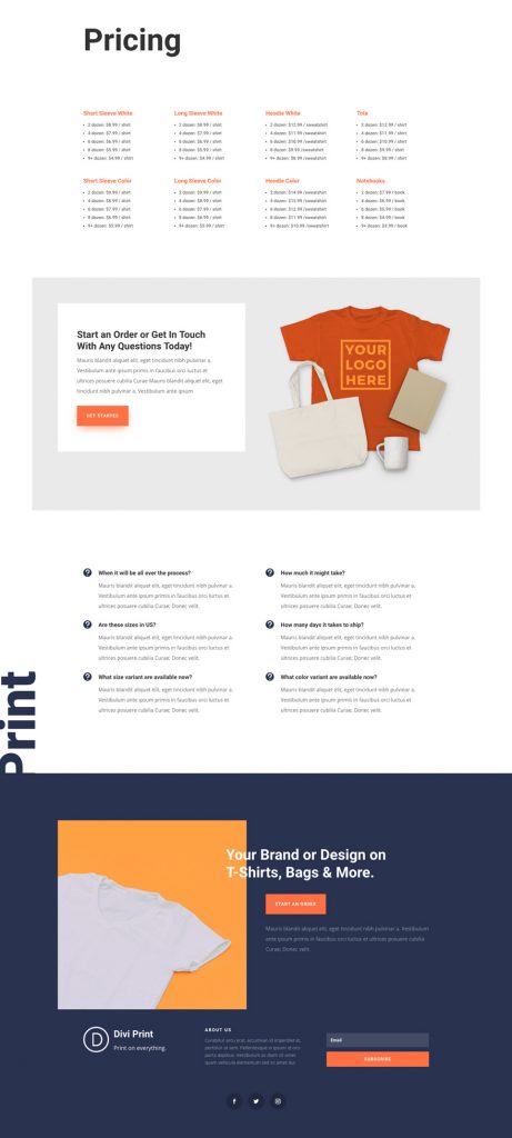 Get a FREE Screen Printing Layout Pack for Divi