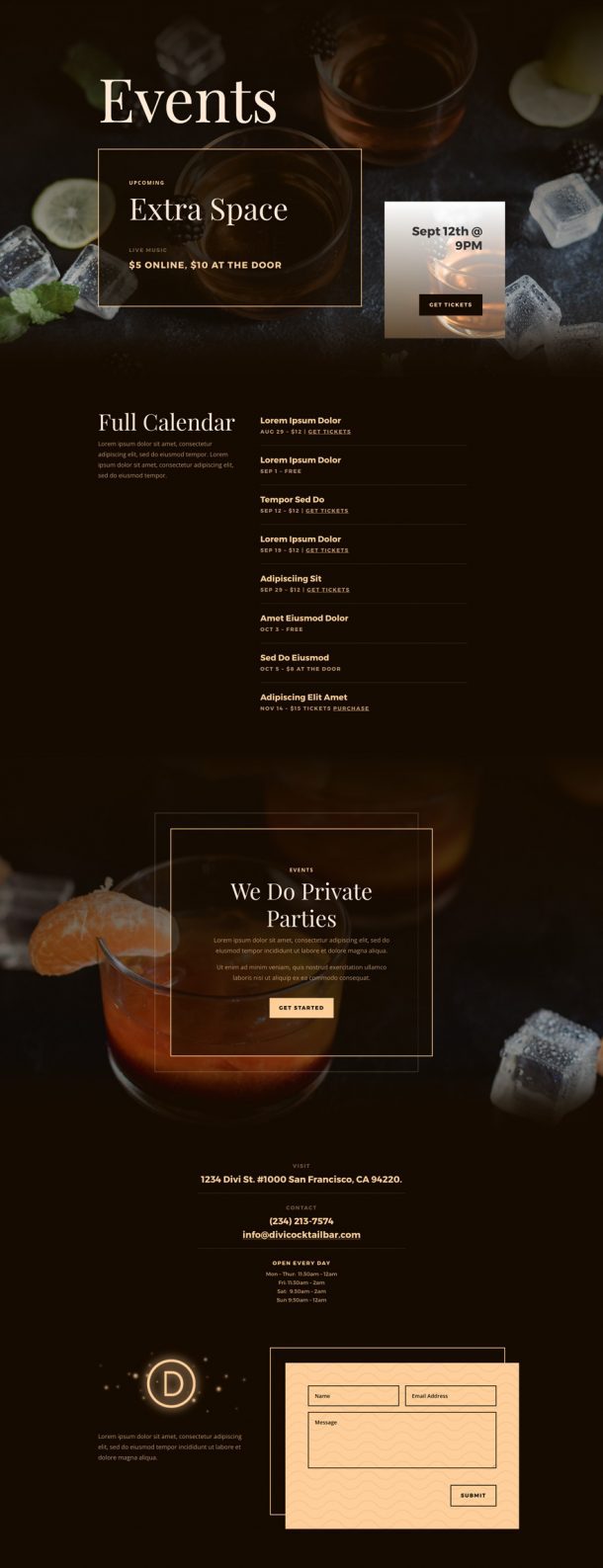 Get a FREE Bar Layout Pack for Divi