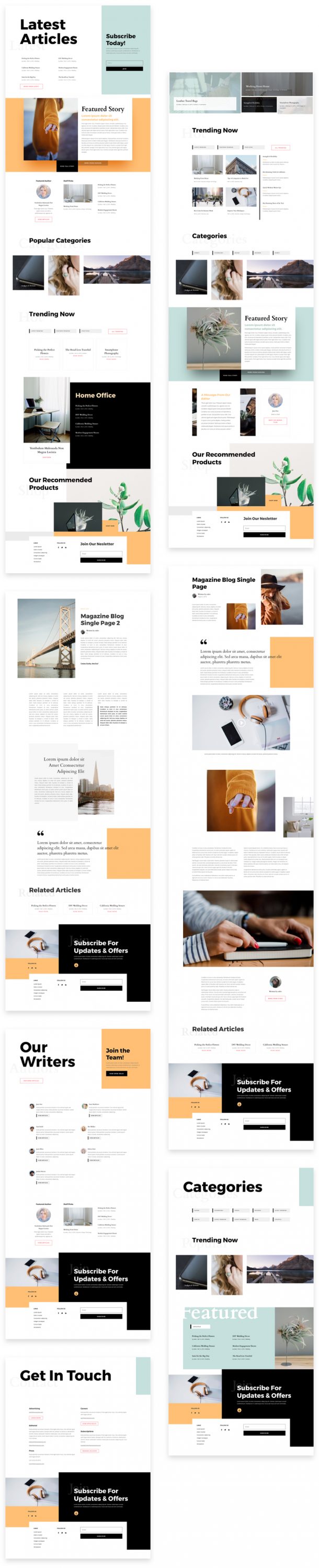 Get a FREE Magazine Layout Pack for Divi