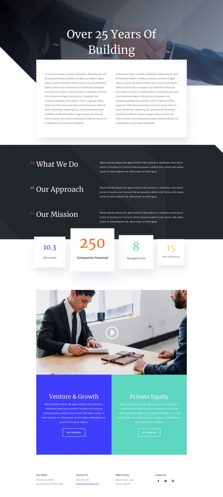 Get a FREE Venture Capital Firm Layout Pack