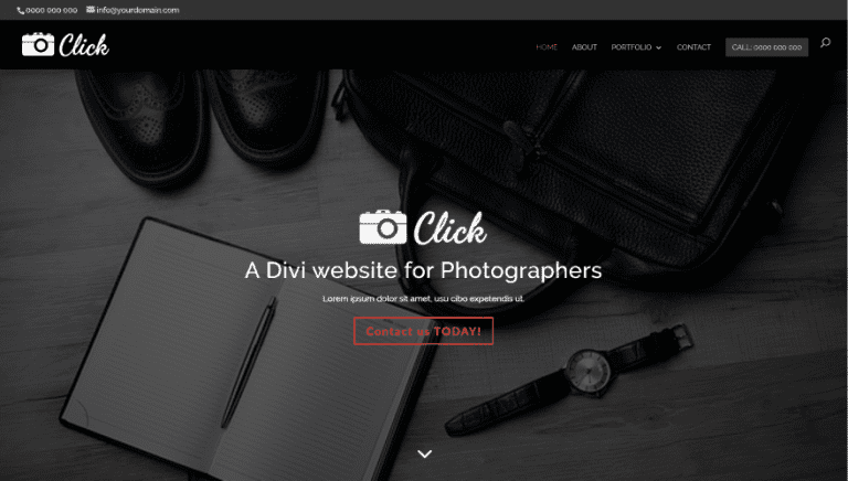Divi Layouts for Photography Websites