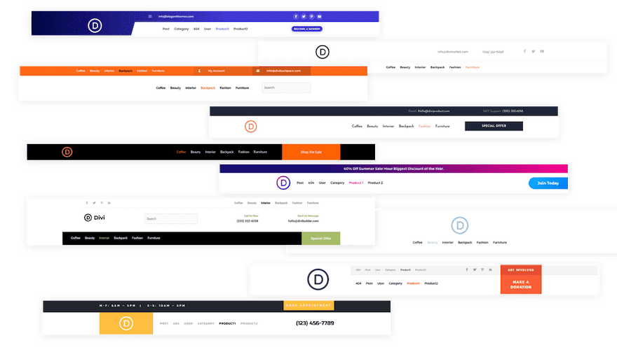 Exclusive Divi Cyber Monday Gift #5: An Outstanding Header Layout Pack ...
