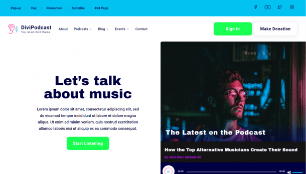 7 Divi Child Themes for Podcasters