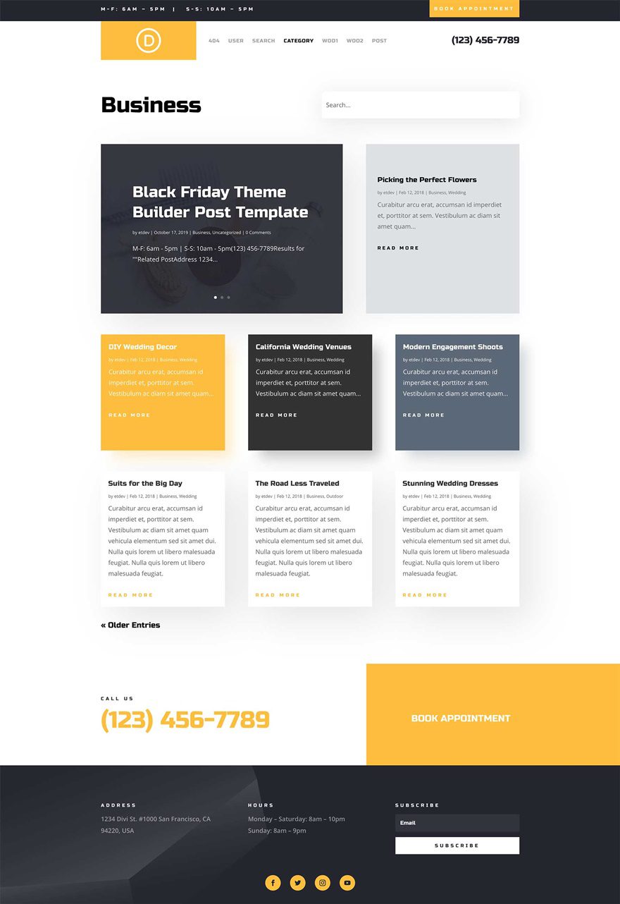 Exclusive Divi Cyber Monday Gift #2: The Service Divi Theme Builder ...