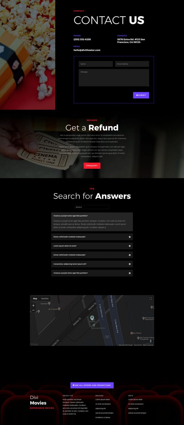 Get a FREE Movie Theatre Layout Pack for Divi