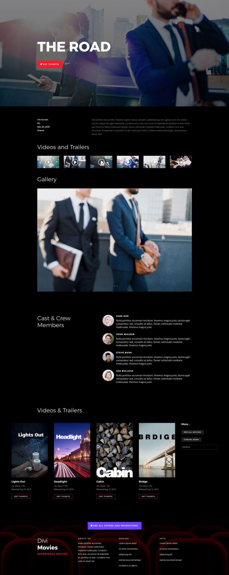 Get a FREE Movie Theatre Layout Pack for Divi