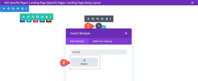 How to Design a Pop Out Social Media Follow Buttons Bar to your Page Template in Divi