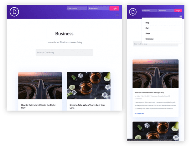 How to Design an Inline Login Form for a Custom Global Header in Divi