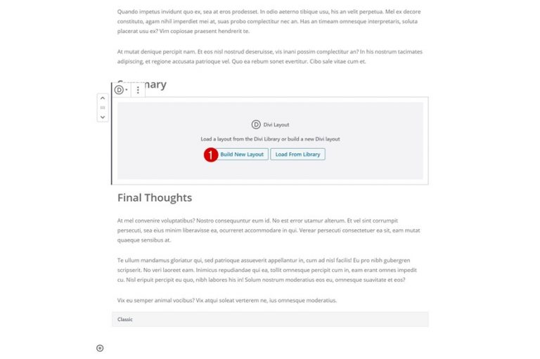 How to Include a Summary Box Divi Layout Block in Your Gutenberg Post
