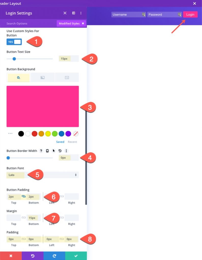 How to Design an Inline Login Form for a Custom Global Header in Divi