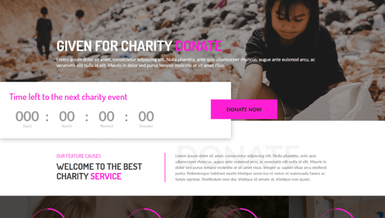9 Nonprofit and Charity Divi Layout Packs