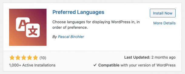 How to Set a Preferred Language on WordPress Websites