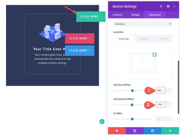 How to Position Buttons Absolutely to Create Unique Button Layouts in Divi
