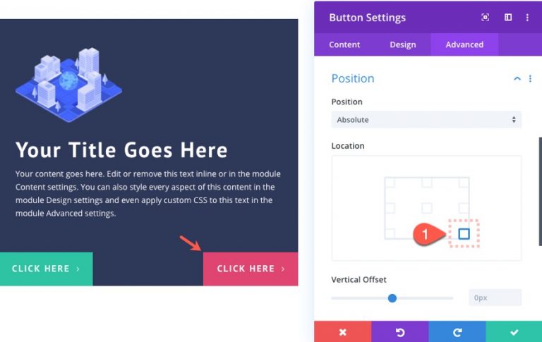 How to Position Buttons Absolutely to Create Unique Button Layouts in Divi