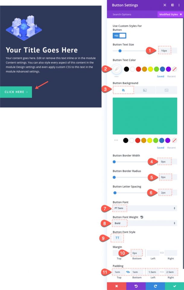 How To Position Buttons Absolutely To Create Unique Button Layouts In Divi 0488