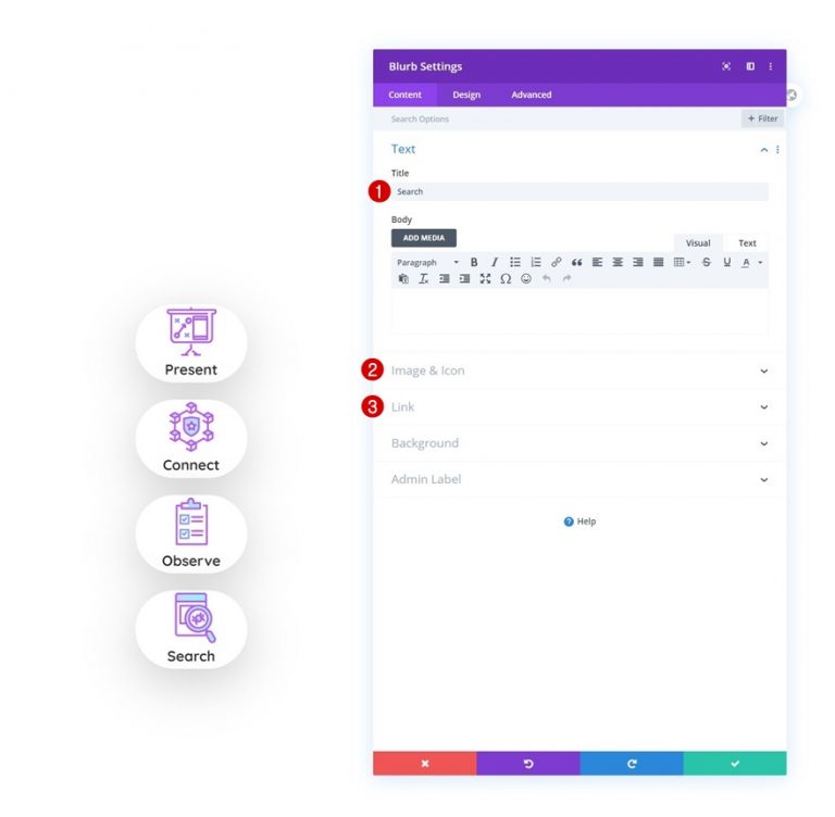 Download a FREE Blurb Expanding Section on Scroll for Divi