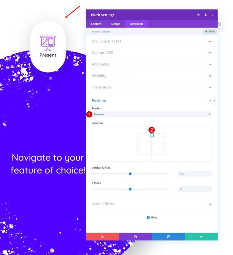 Download a FREE Blurb Expanding Section on Scroll for Divi
