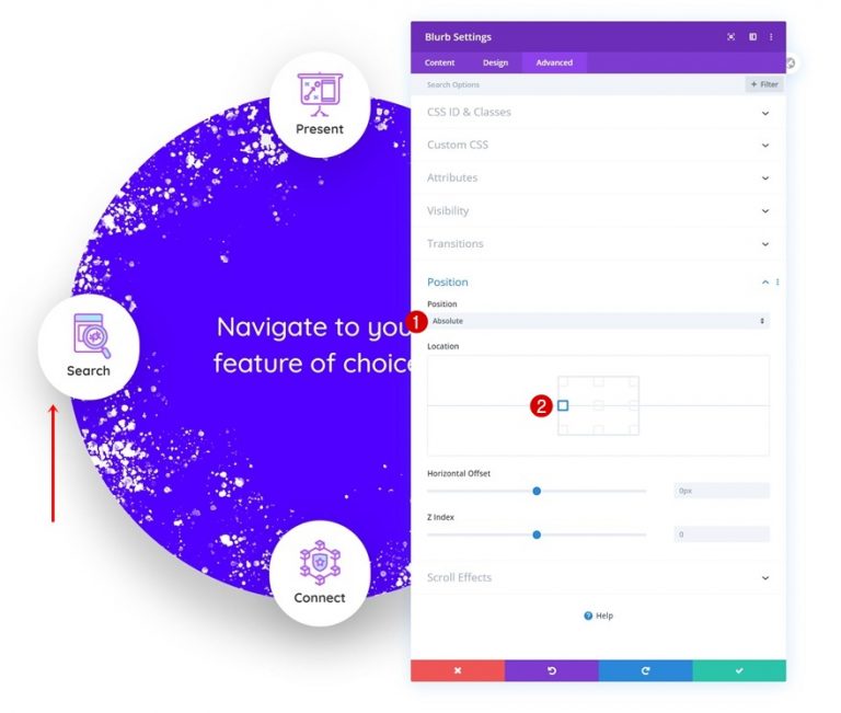 Download a FREE Blurb Expanding Section on Scroll for Divi