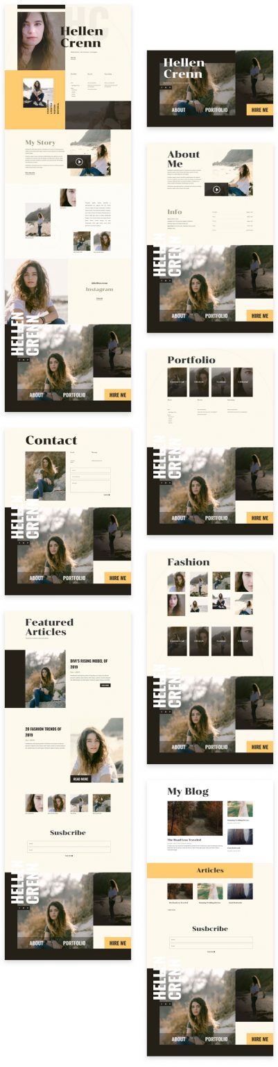Get a FREE Model CV Layout Pack for Divi