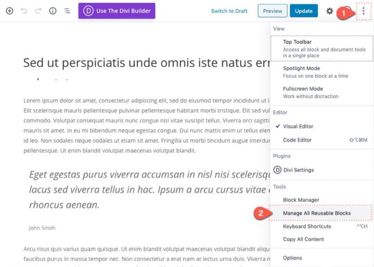How to Build a Clickable Table of Contents for a Blog Post with the Divi Layout Block