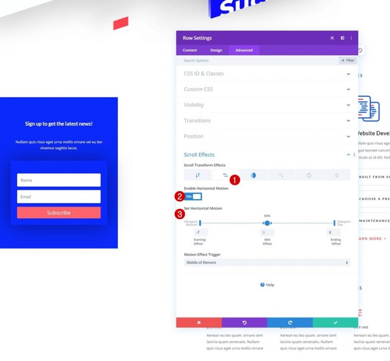 How to Add a Motion Slide-Out Email Optin Box with Divi's Scroll Effects