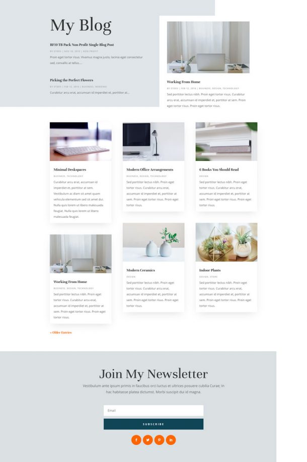 Get a FREE Home Organizer Layout Pack for Divi
