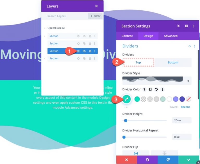How To Create Section Divider Scroll Effects In Divi