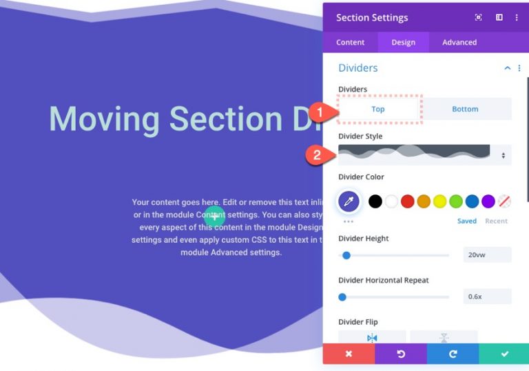 How to Create Section Divider Scroll Effects in Divi