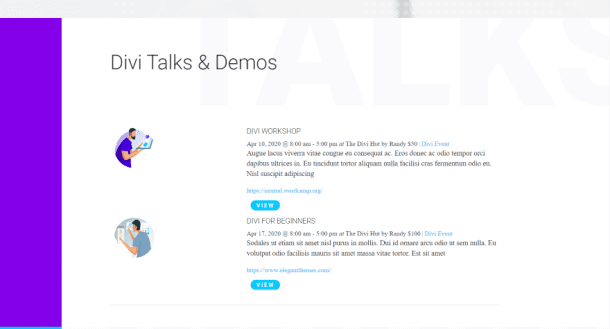 Divi Plugin Highlight: Divi Events Calendar Module