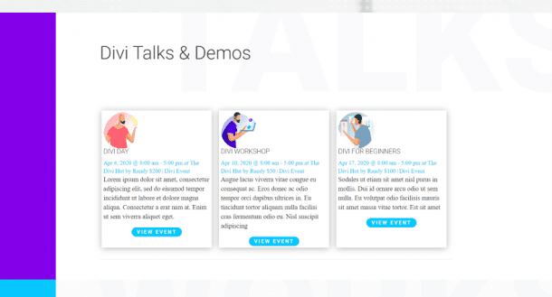 Divi Plugin Highlight: Divi Events Calendar Module