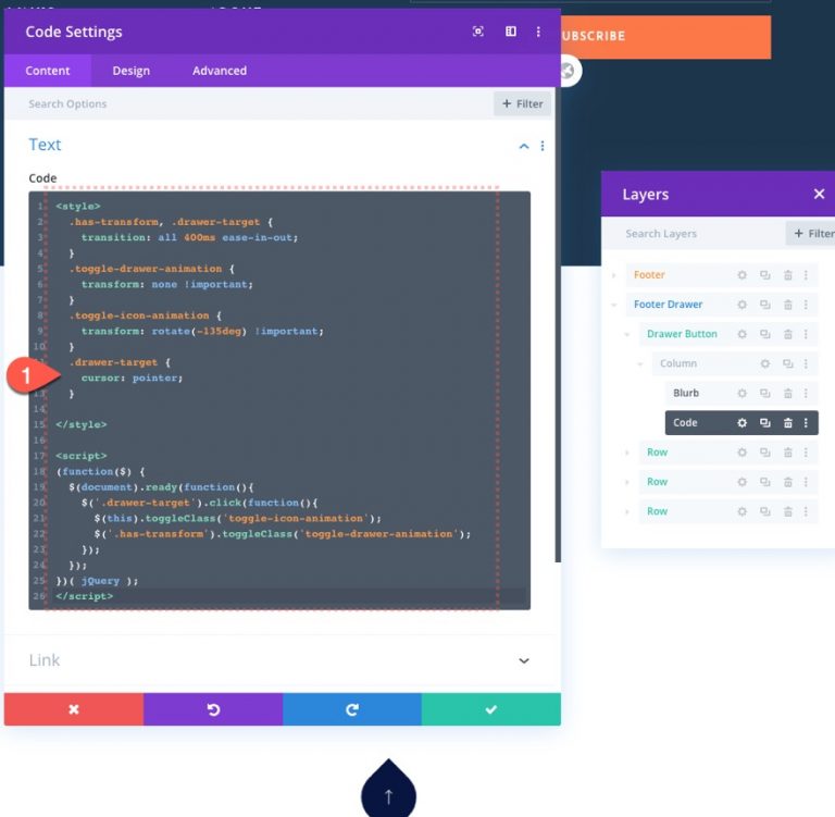 How to Design a Floating Footer Drawer in Divi