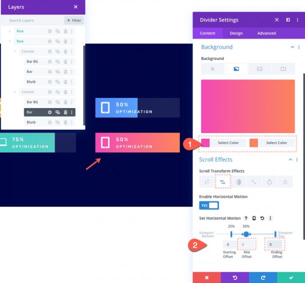 How to Design Scroll Animated Bar Counters with Divi