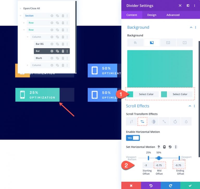 How to Design Scroll Animated Bar Counters with Divi
