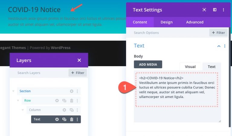 How to Build a Divi Notification Box for COVID-19 Updates (FREE Download)