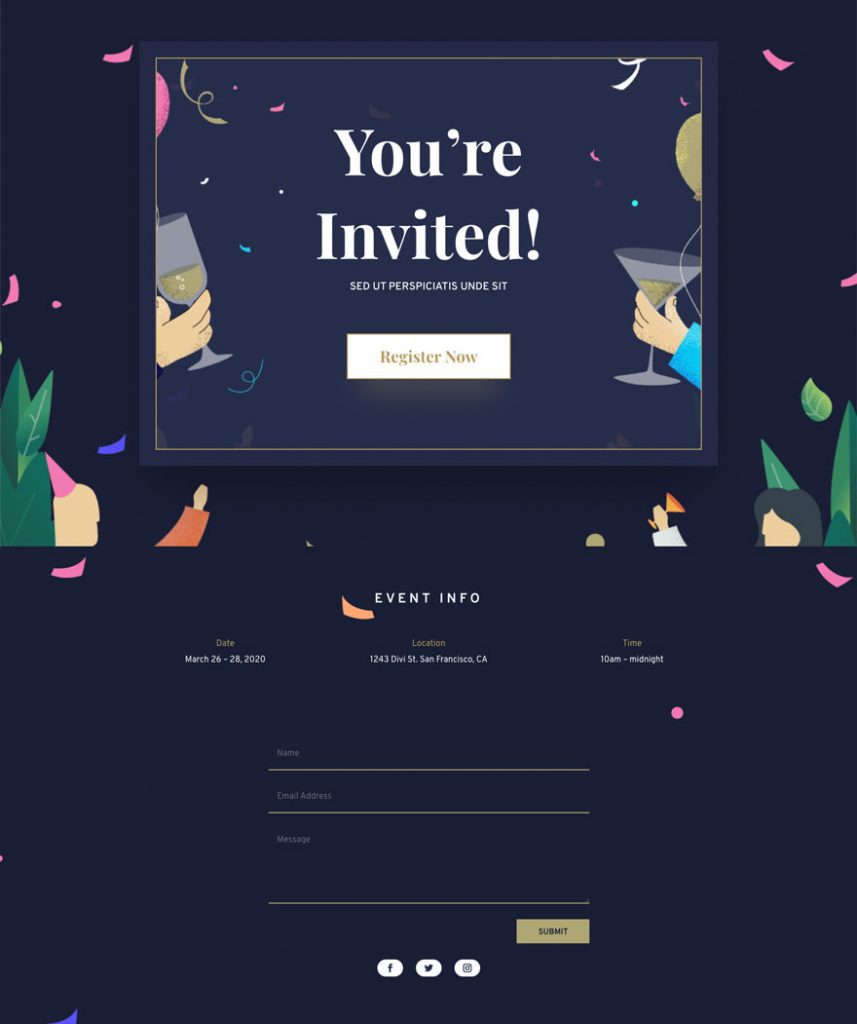 Get a FREE Event Layout Pack for Divi