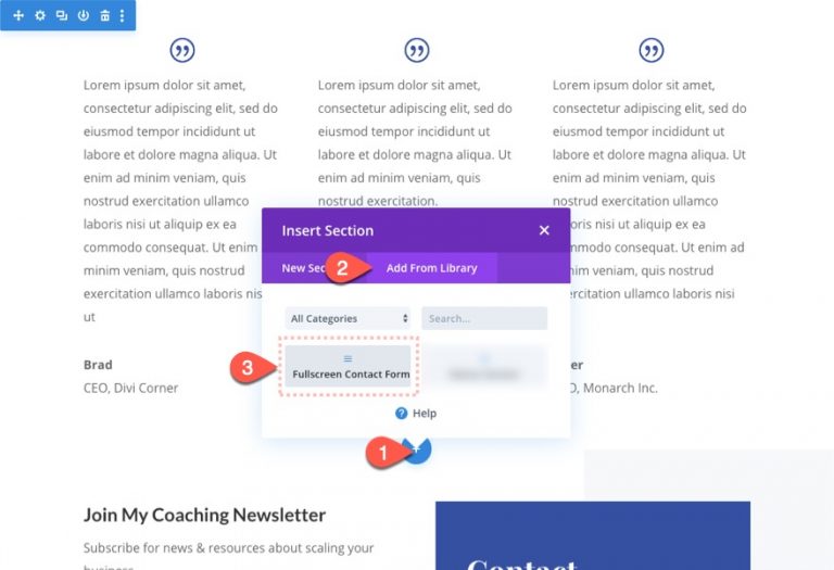 How to Create a Responsive Fullscreen Contact Form Section with a Zoom ...