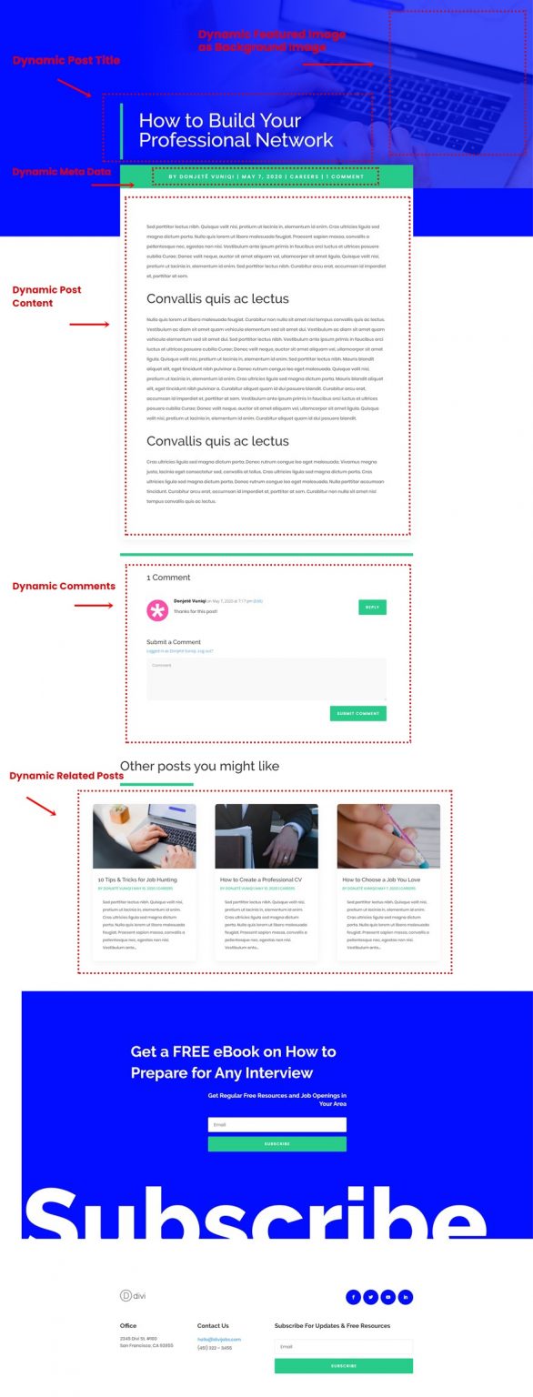 Download a FREE Blog Post Template for The Job Recruiter Layout Pack