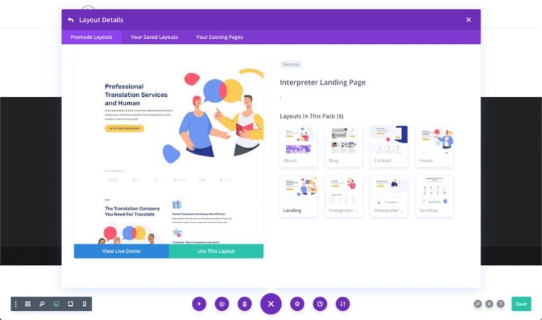 Get a FREE Interpreter Layout Pack for Divi