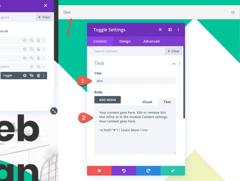 How To Create A Full Split Screen Layout With Unique Toggles In Divi