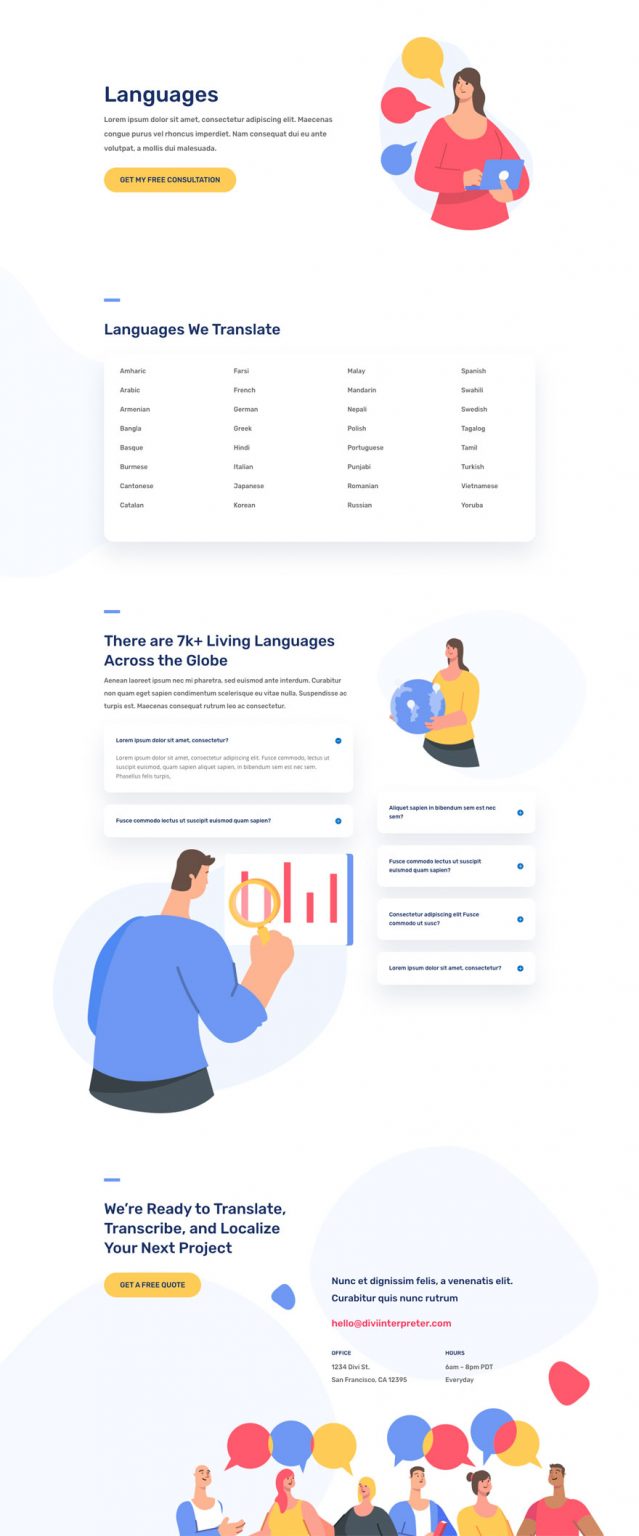 Get a FREE Interpreter Layout Pack for Divi
